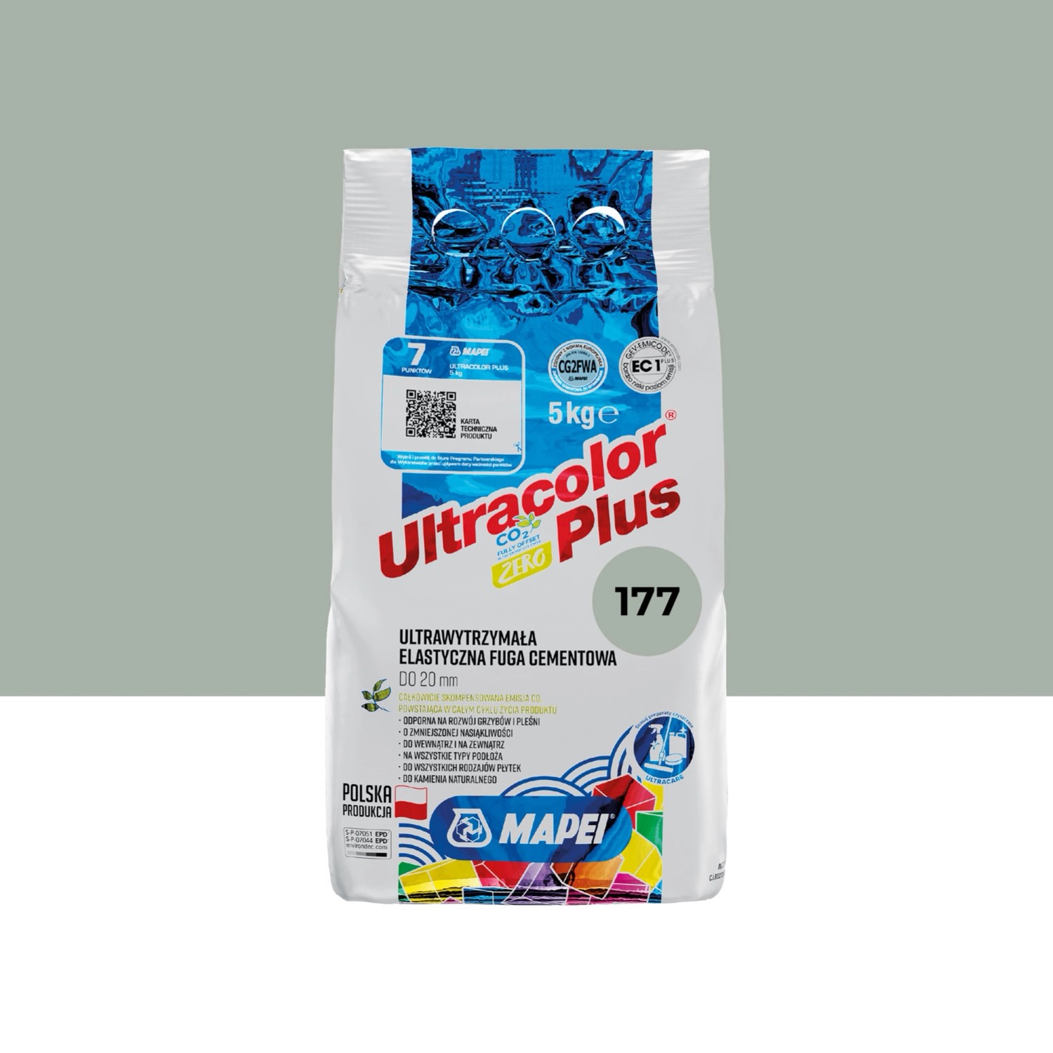 Mapei Fuga elastyczna UltraColor 177 szałwia 5 kg