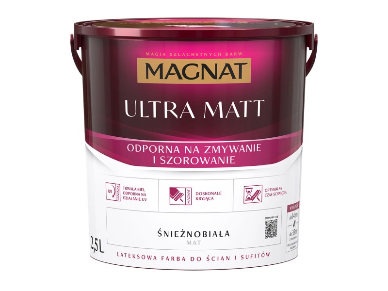 Farba Magnat Ultra Matt biała 2,5 l kupuj w OBI