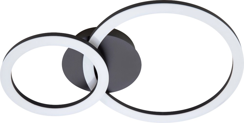 Plafon LED RING 2 czarny 3000K 20W 1200lm 45 x 30 cm kupuj w OBI