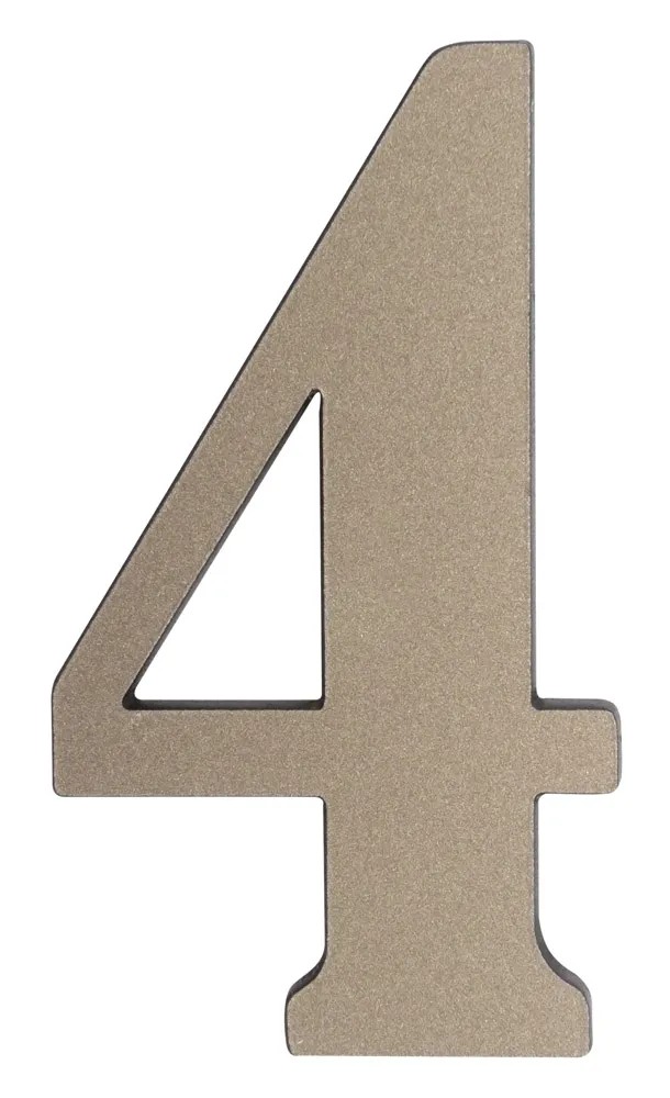 Metro Cyfra 4 plastikowa samoprzylepna platyna wys. 5cm kupuj w OBI