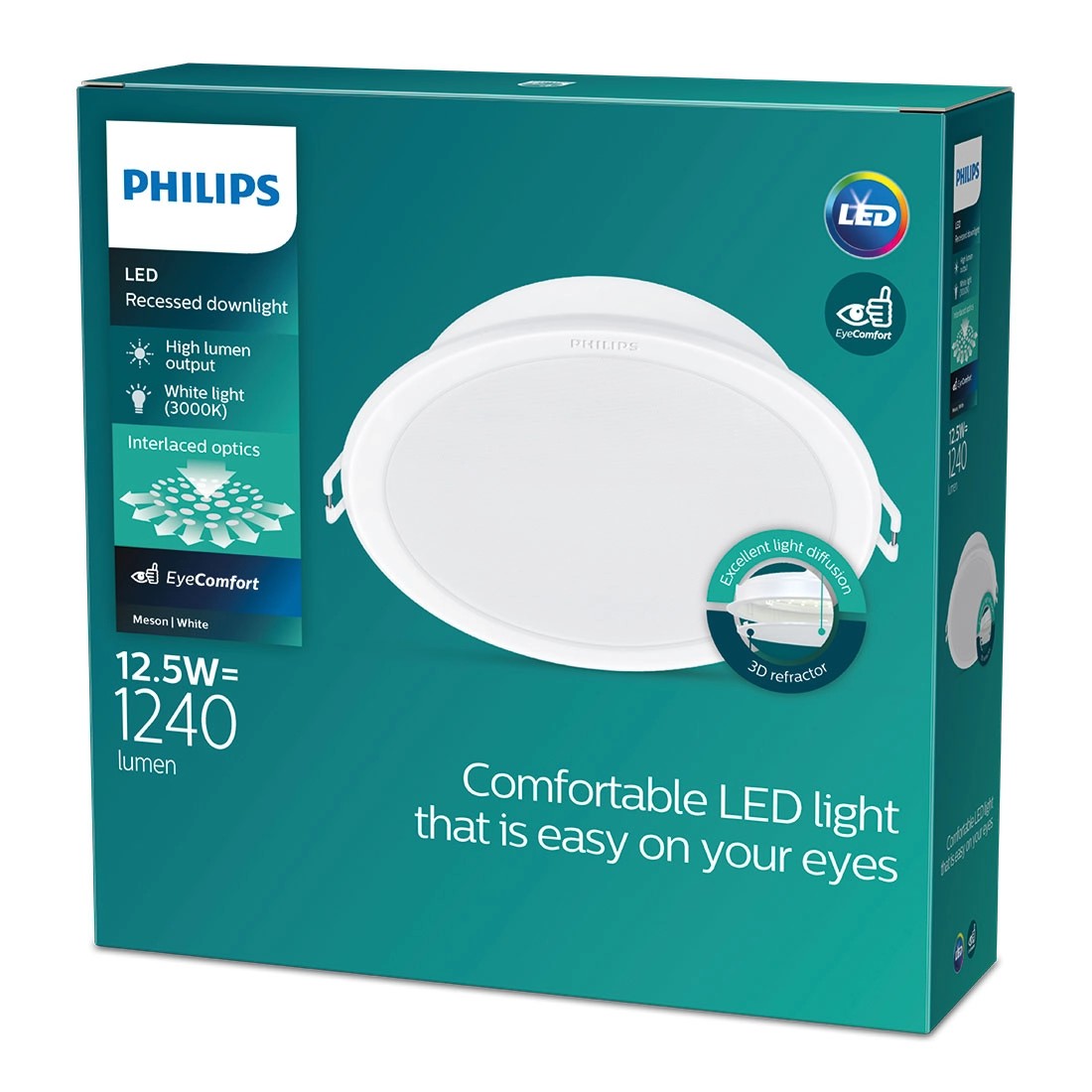 Philips Oprawa podtynkowa MESON biała śr. 14,2 cm 3000K 12,5W 1240lm kupuj w OBI
