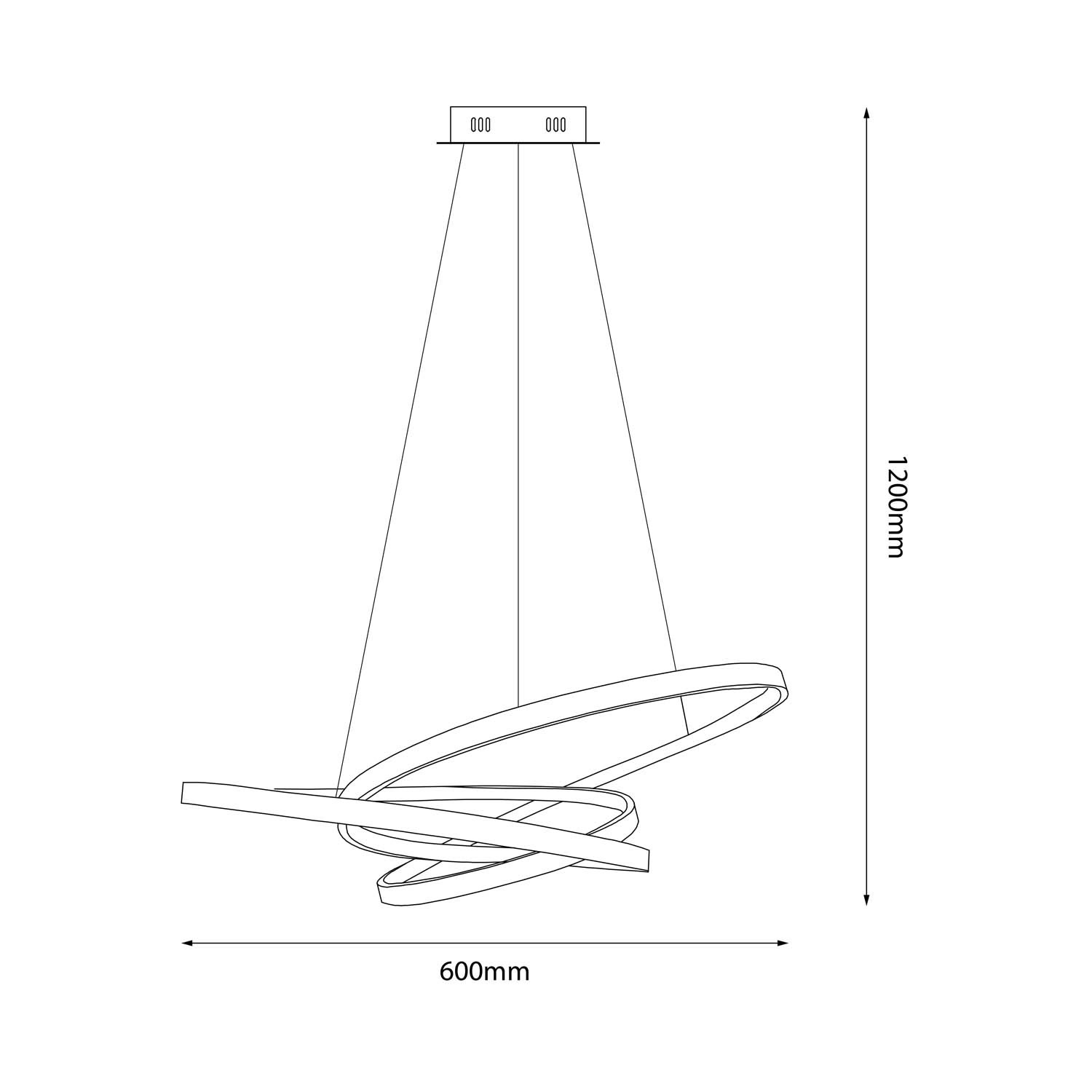 MiLAGRO Lampa wisząca LED EMPOLI 55W 4000K 3300lm czarna kupuj w OBI