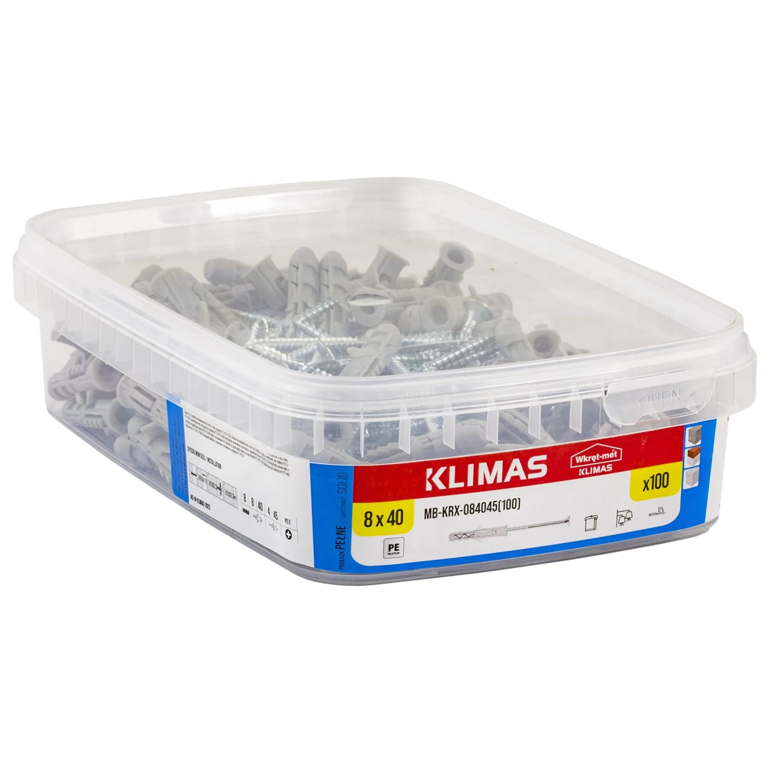 Klimas Kołek rozporowy z wkrętem łeb stożkowy 5,x60 mm