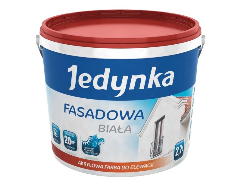 Farba fasadowa akrylowa Jedynka baza 2,7L kupuj w OBI