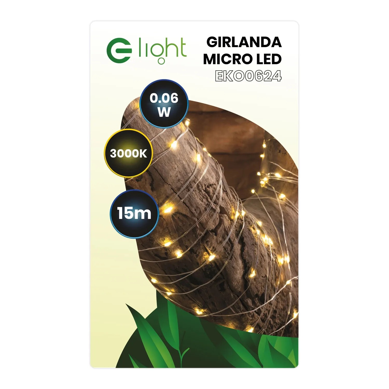 Eko-Light Girlanda Micro 150xLED 3000K 15 m