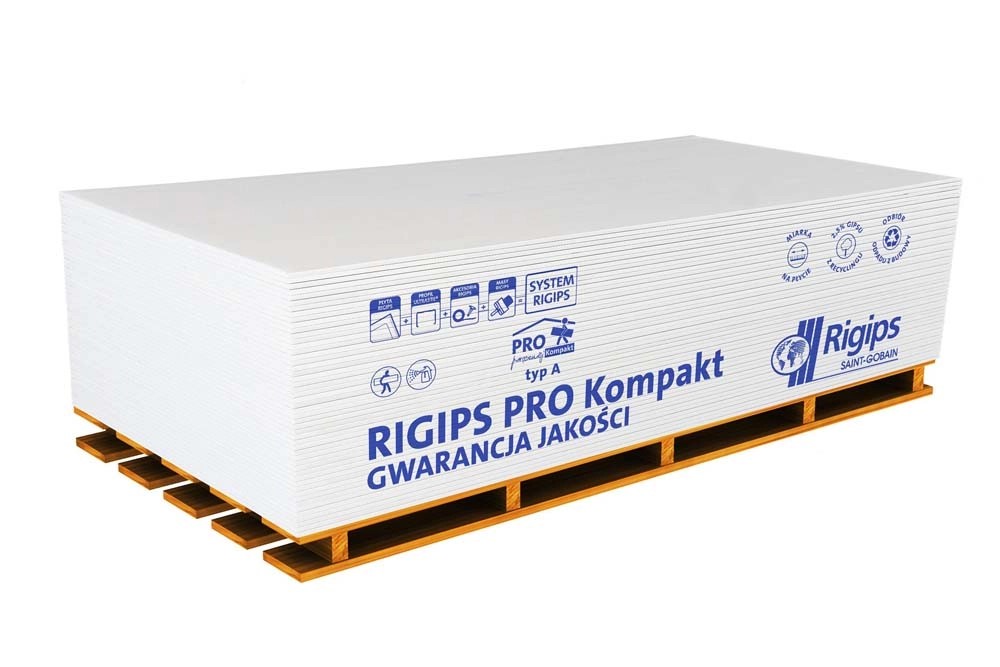 Rigips Płyta gipsowo-kartonowa PRO Kompakt typ A 600 x 2000 x 12,5 mm kupuj w OBI
