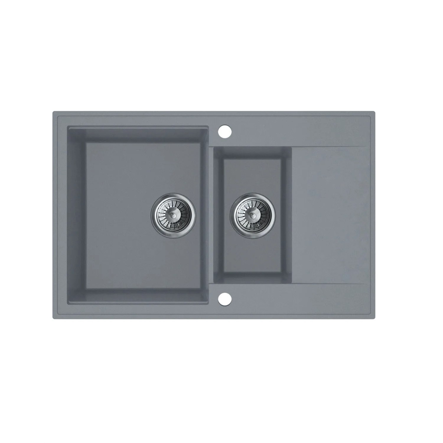 Miló Zlewozmywak Bello 1,5-kom. z ociekaczem szary 78 x 50 cm kupuj w OBI