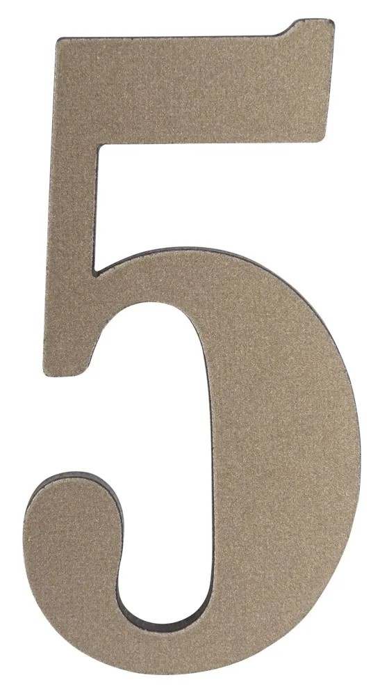 Metro Cyfra 5 plastikowa samoprzylepna platyna wys. 5cm kupuj w OBI