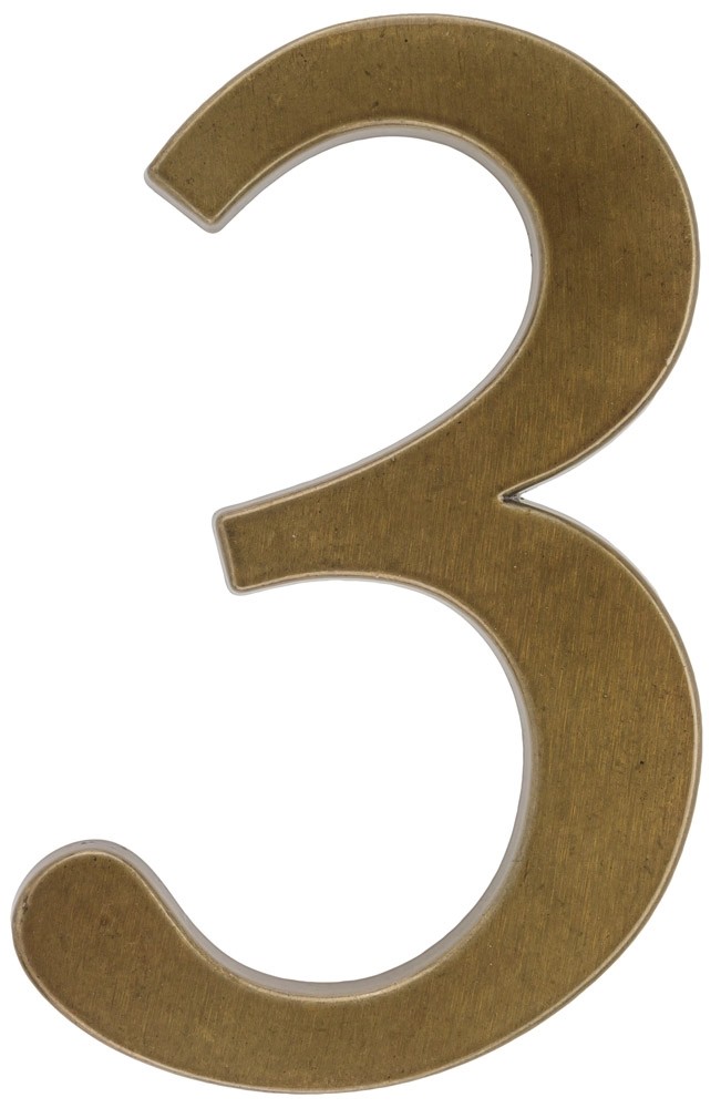 Metro Cyfra 3 aluminiowa brązowa wys. 19cm kupuj w OBI