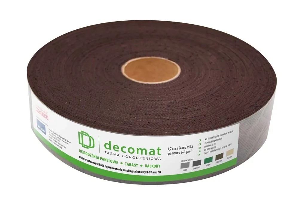 Taśma na ogrodzenia brązowa Decomat - 4,7 cm/26 m kupuj w OBI