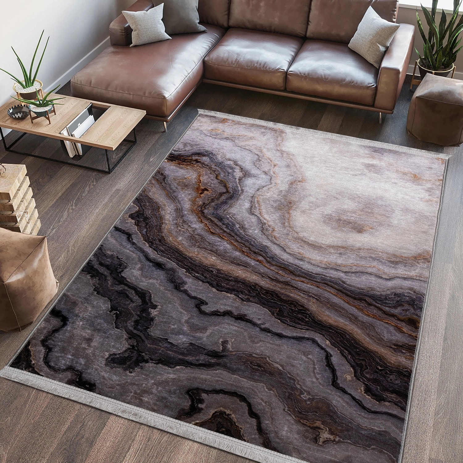 Uniglob Dywan drukowany AGAT 160 x 230 cm szary kupuj w OBI