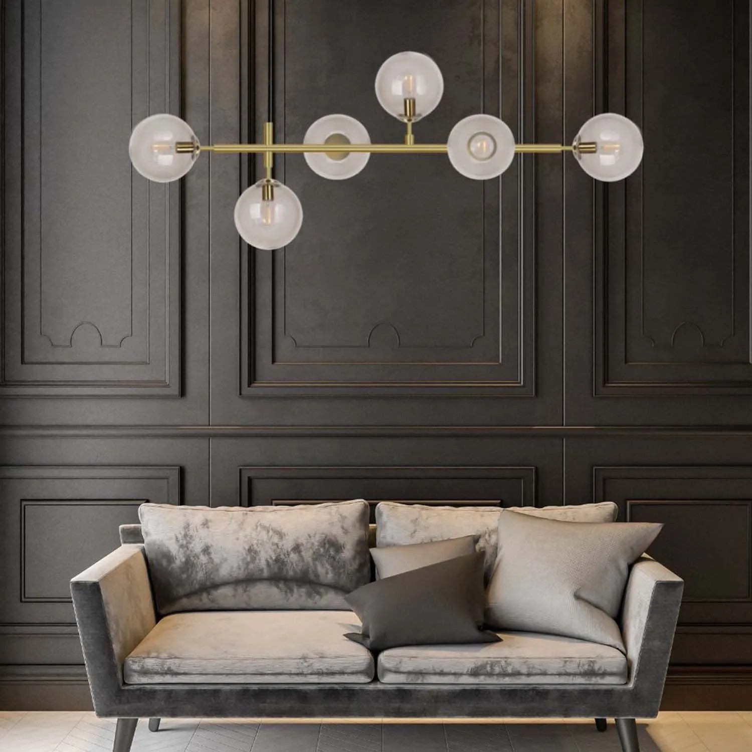 Light Prestige Lampa wisząca ALISA 6xE14 max. 10W LED złoto ...