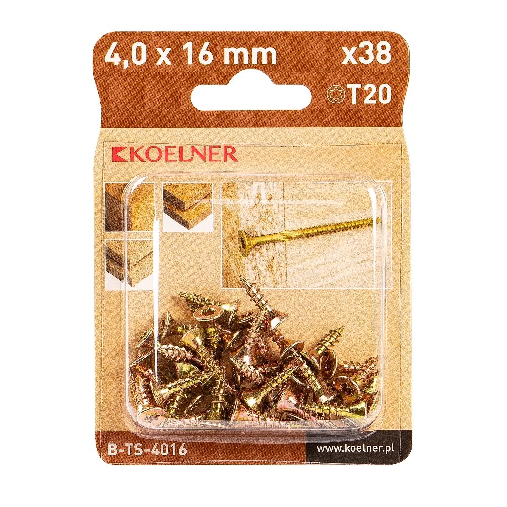 Koelner Wkręt do drewna hartowany Torx 4 x 16 mm 38 szt. kupuj w OBI