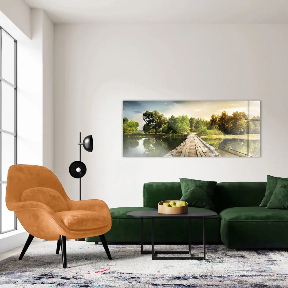 Obraz na szkle WOOD PATH 50 cm x 125 cm kupuj w OBI