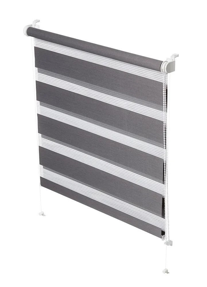 Mini roleta ZEBRA CLASSIC Dzień/Noc popielata 35 cm x 150 cm kupuj w OBI