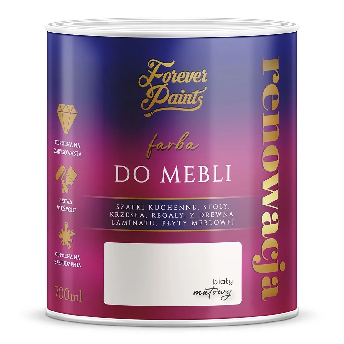 Hirsch Farba Forever Paints do mebli biała 0,7L kupuj w OBI