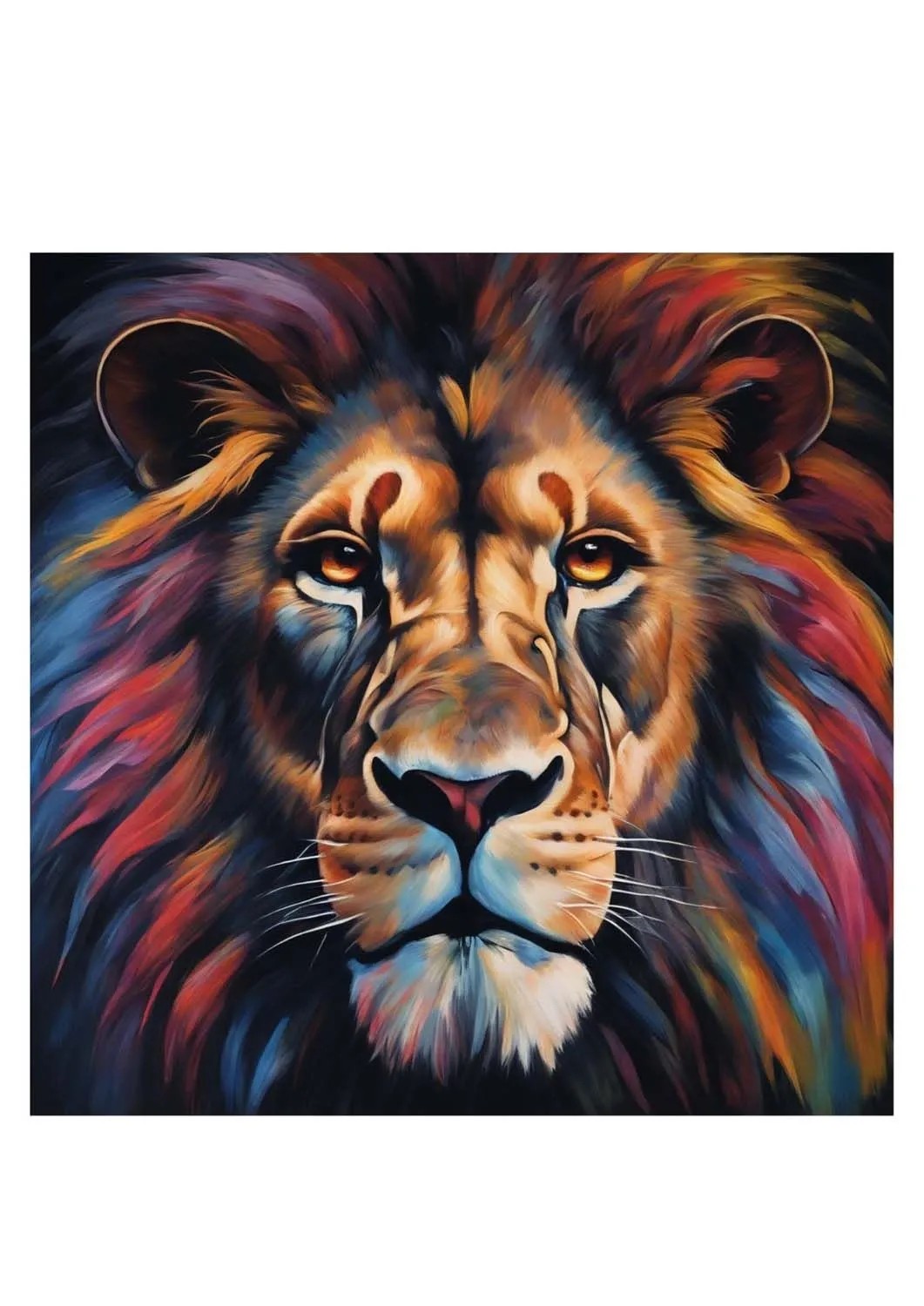 Frames Factory Obraz CANVAS lew 50 x 50 cm