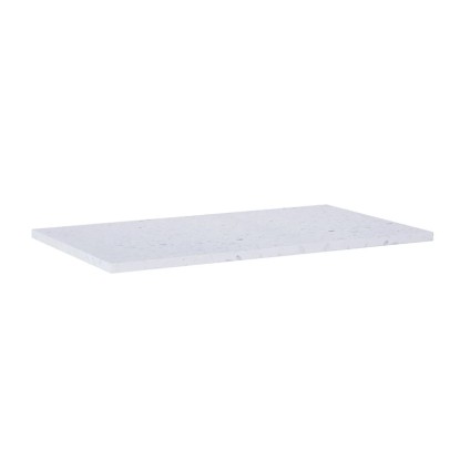 Blat Terrazzo white matt 80 x 46 x 2 cm