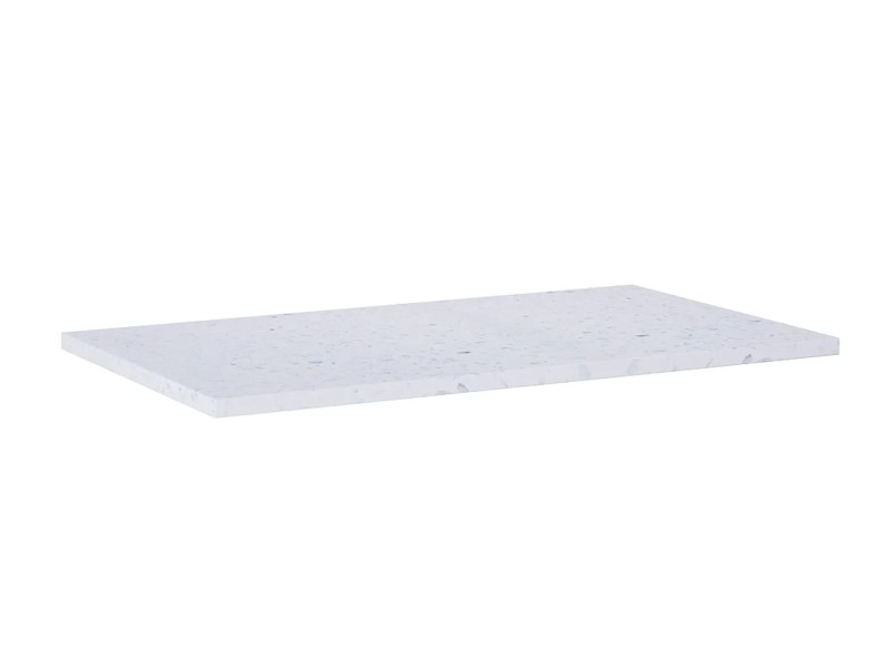 Blat Terrazzo white matt 80 x 46 x 2 cm