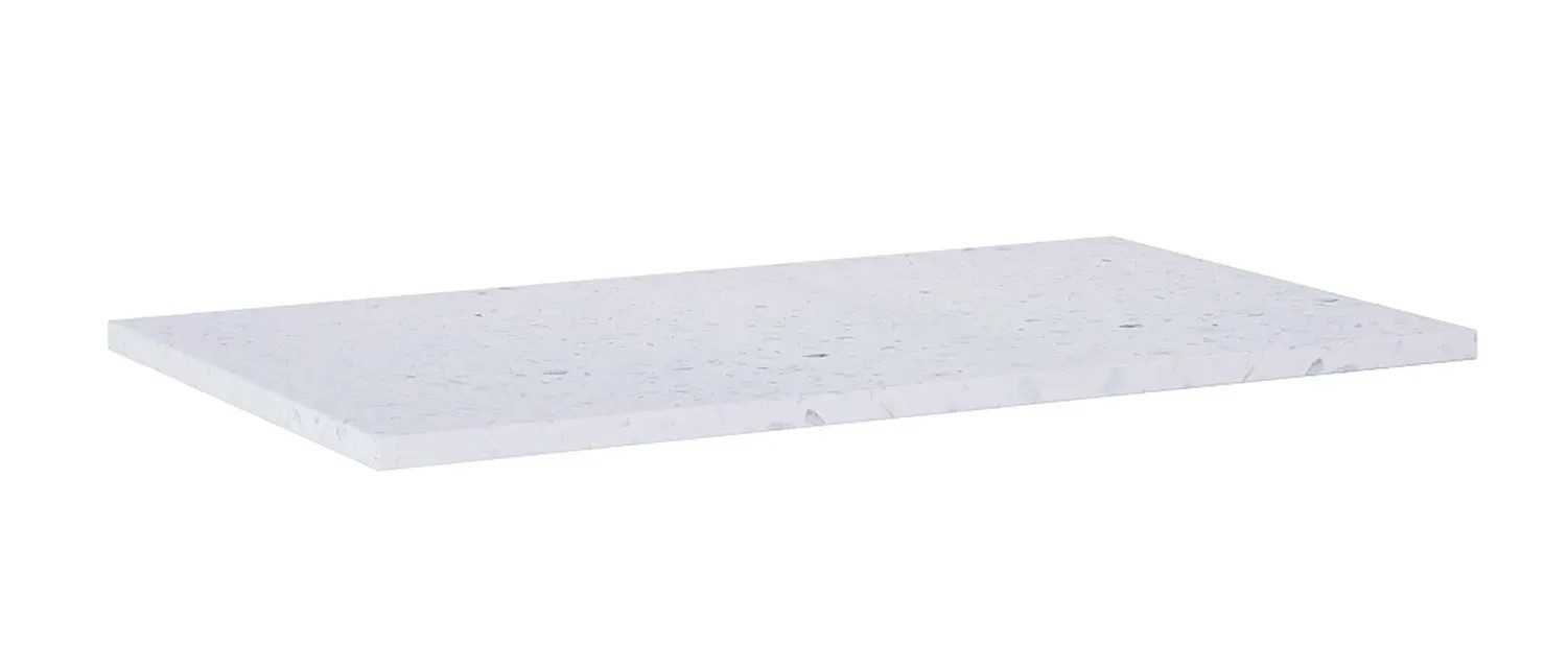 Blat Terrazzo white matt 80 x 46 x 2 cm