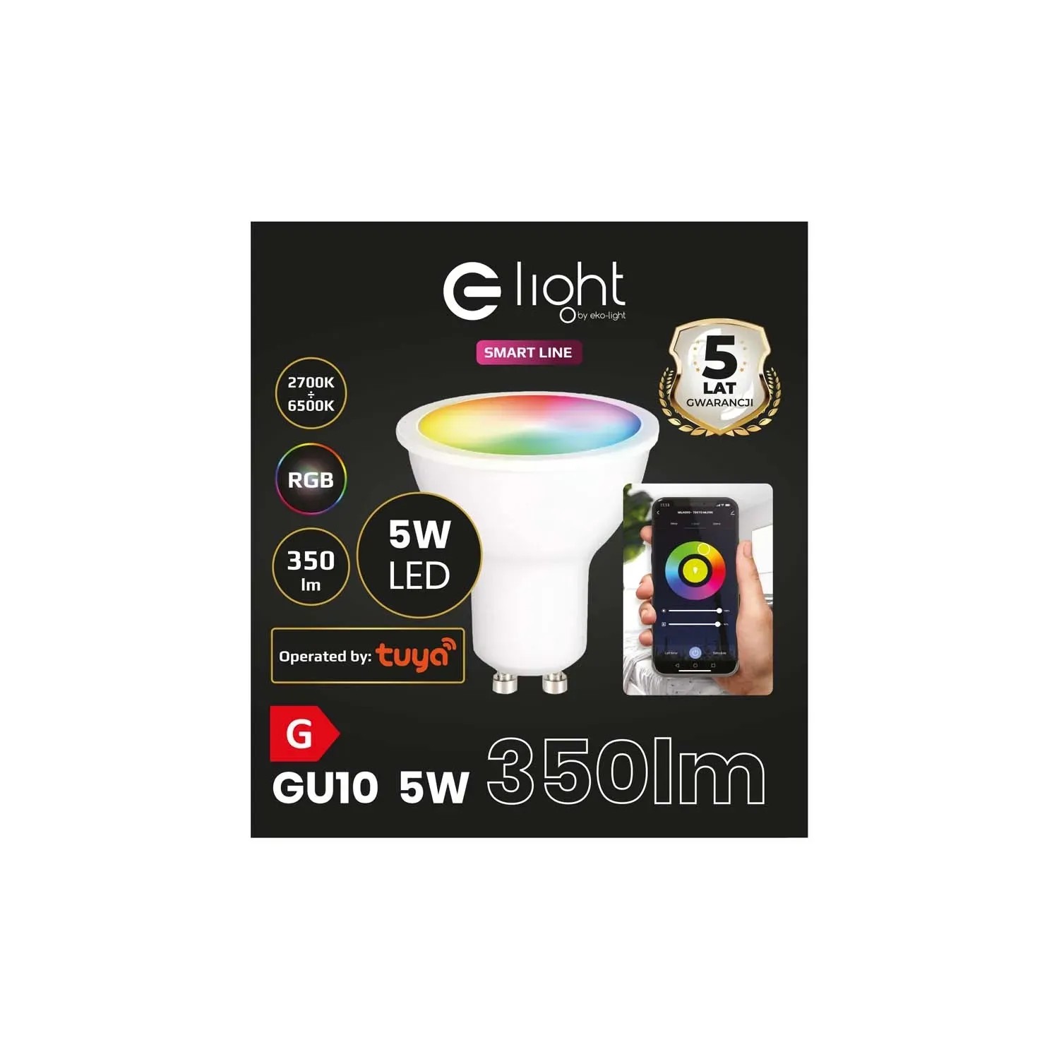 Eko-Light Żarówka LED Wi-FI GU10 5W Smart Tuya RGB+CCT+DIM kupuj w OBI