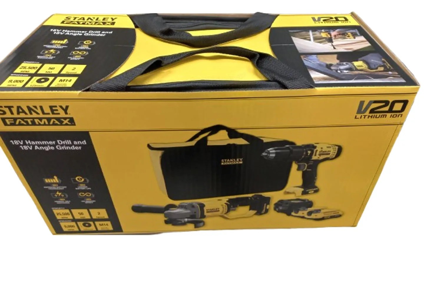 Stanley FatMax Zestaw narzędzi akumulatorowych SFMCD711 + SFMCG400 2x2,0 Ah