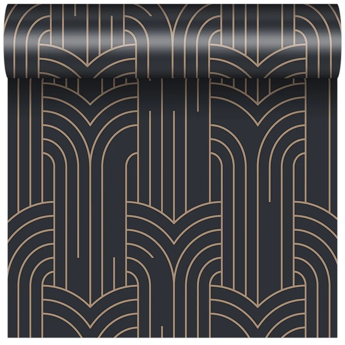 Tapeta winylowa na flizelinie CZARNA ART-DECO kupuj w OBI