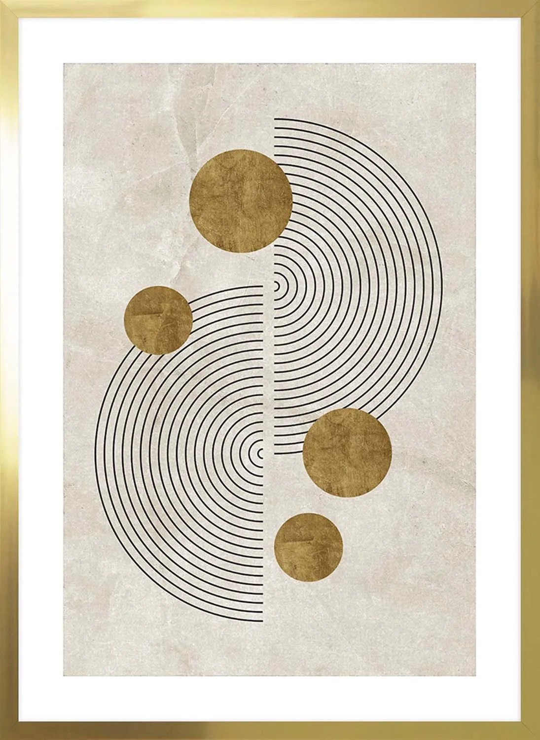 ARS LONGA Obraz HALF CIRCLES ABSTRACT 53 x 73 cm