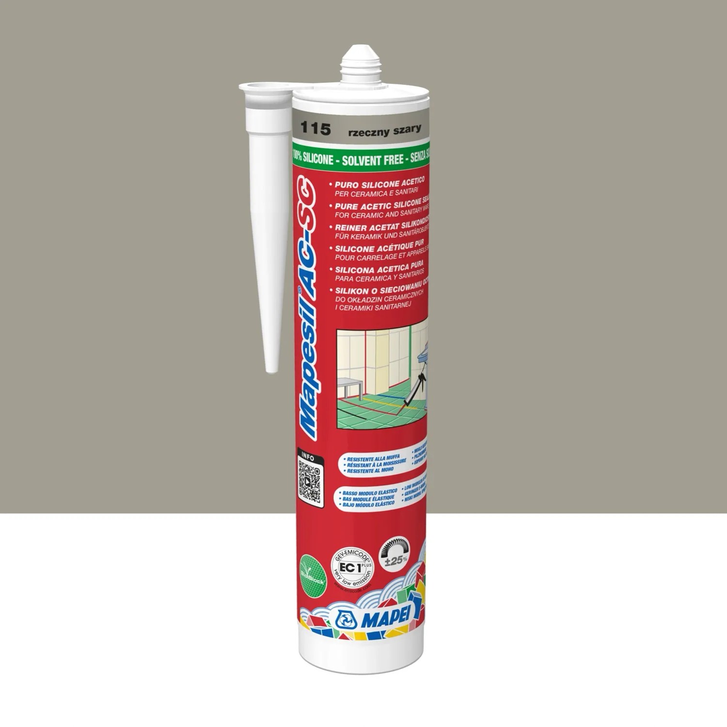 Mapei Silikon Mapesil Ac 115 rzeczny szary 310 ml kupuj w OBI
