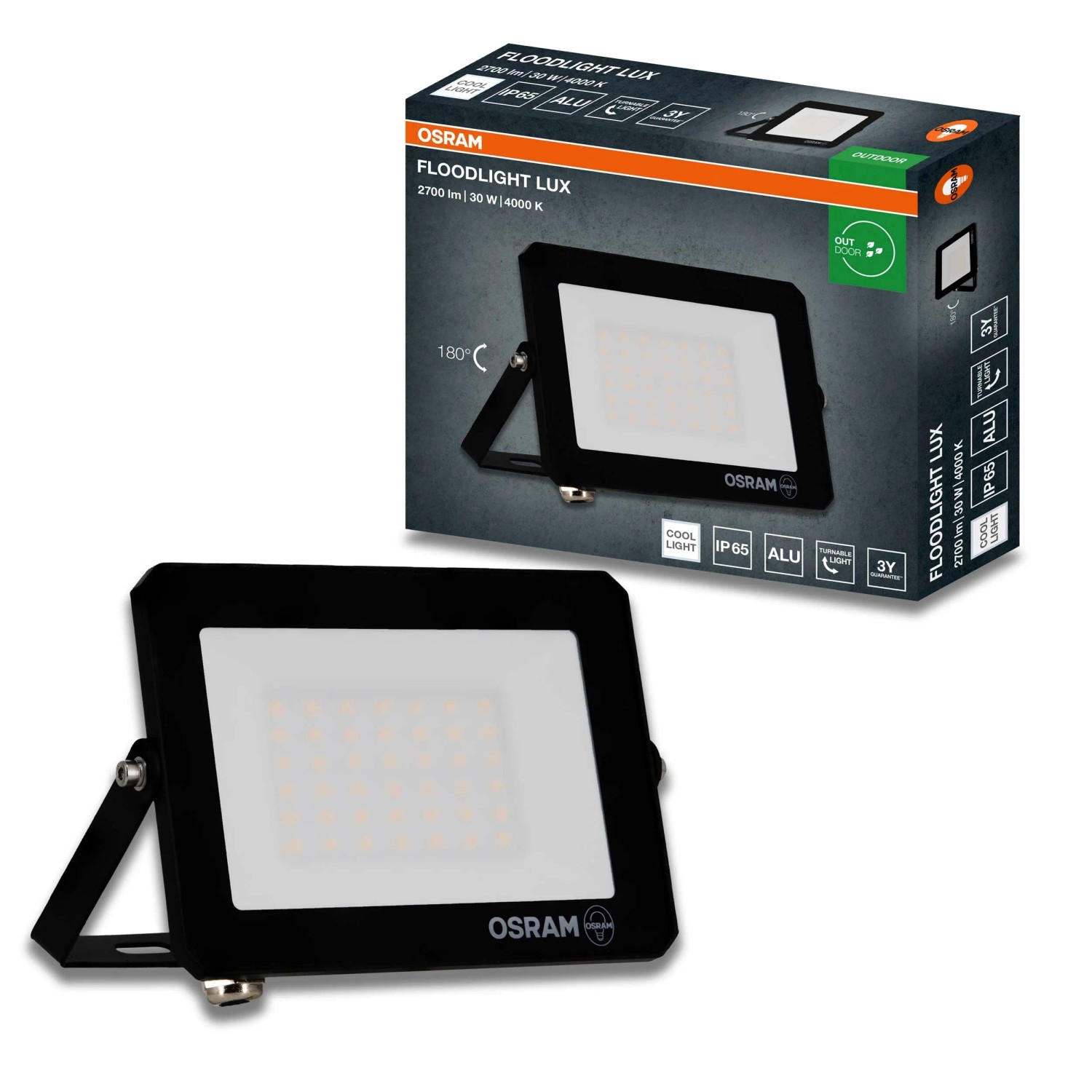 Osram Naświetlacz LED LUX 30W 4000K 2700lm IP65 czarny