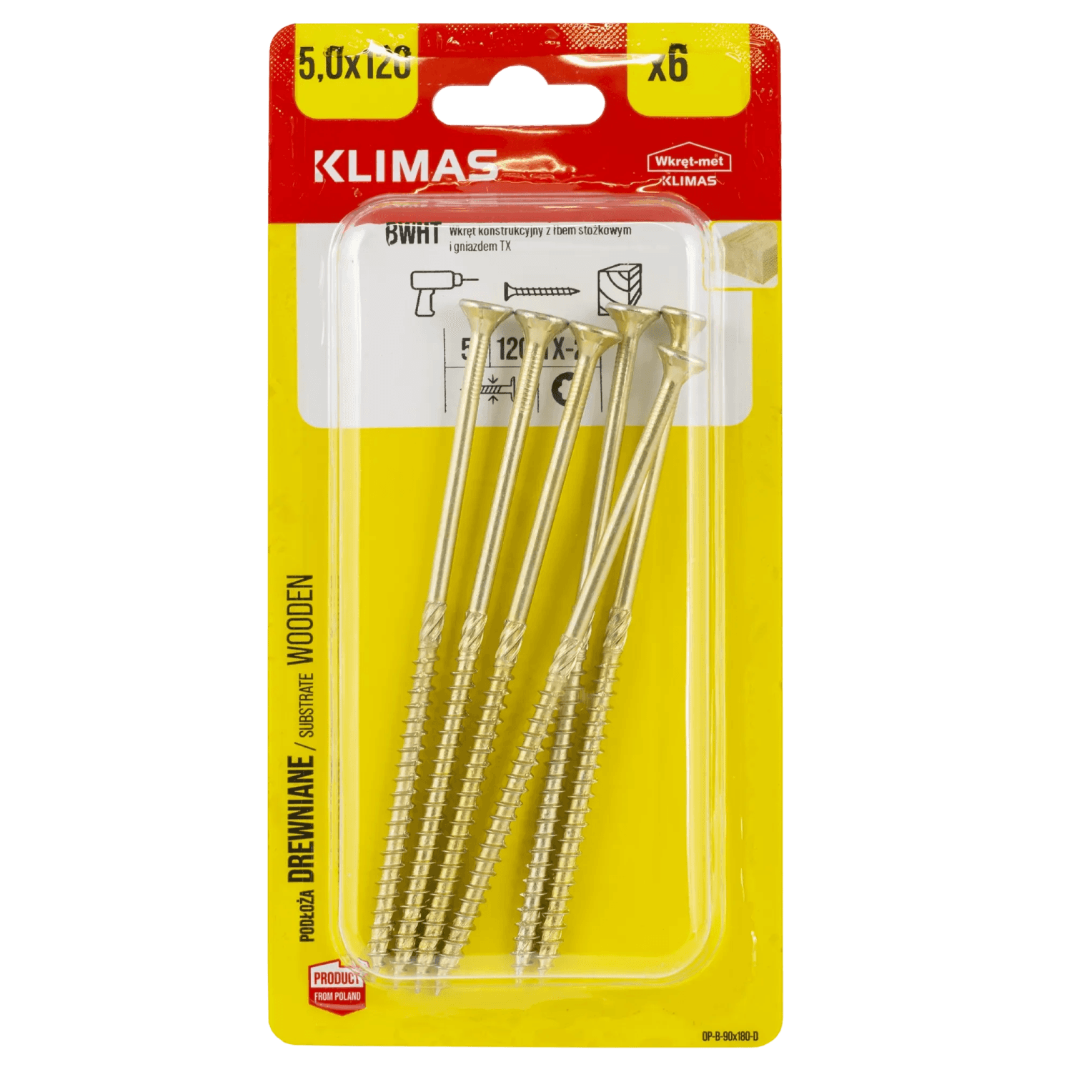 Klimas Wkręt konstrukcyjny z łbem stożkowym torx 5x120 mm kupuj w OBI