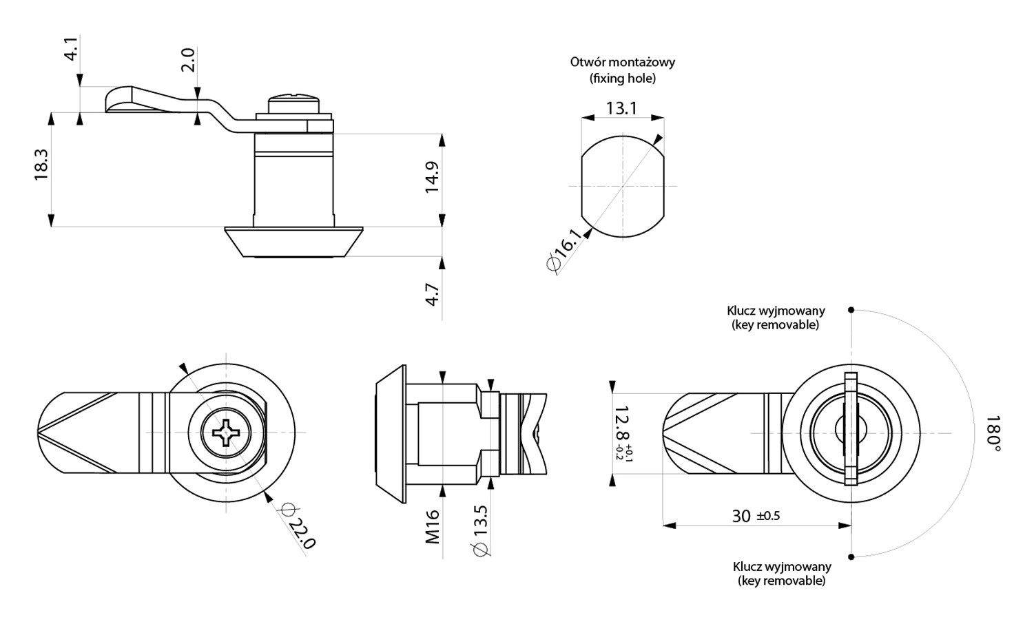 Metro Zamek 0233 krzywkowy 30/1,6 mm kupuj w OBI
