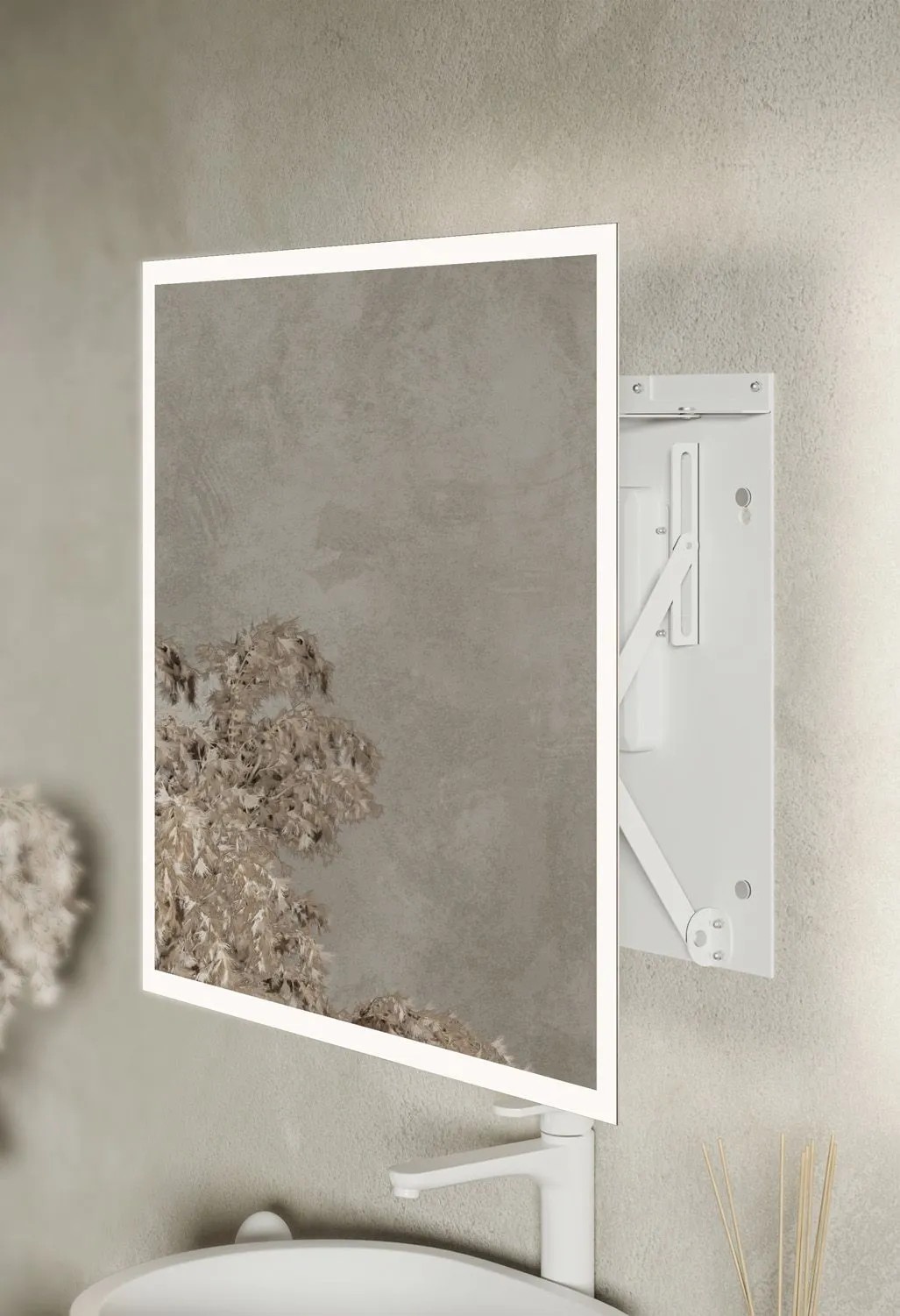 Lustro LED Style Białe 60x60cm