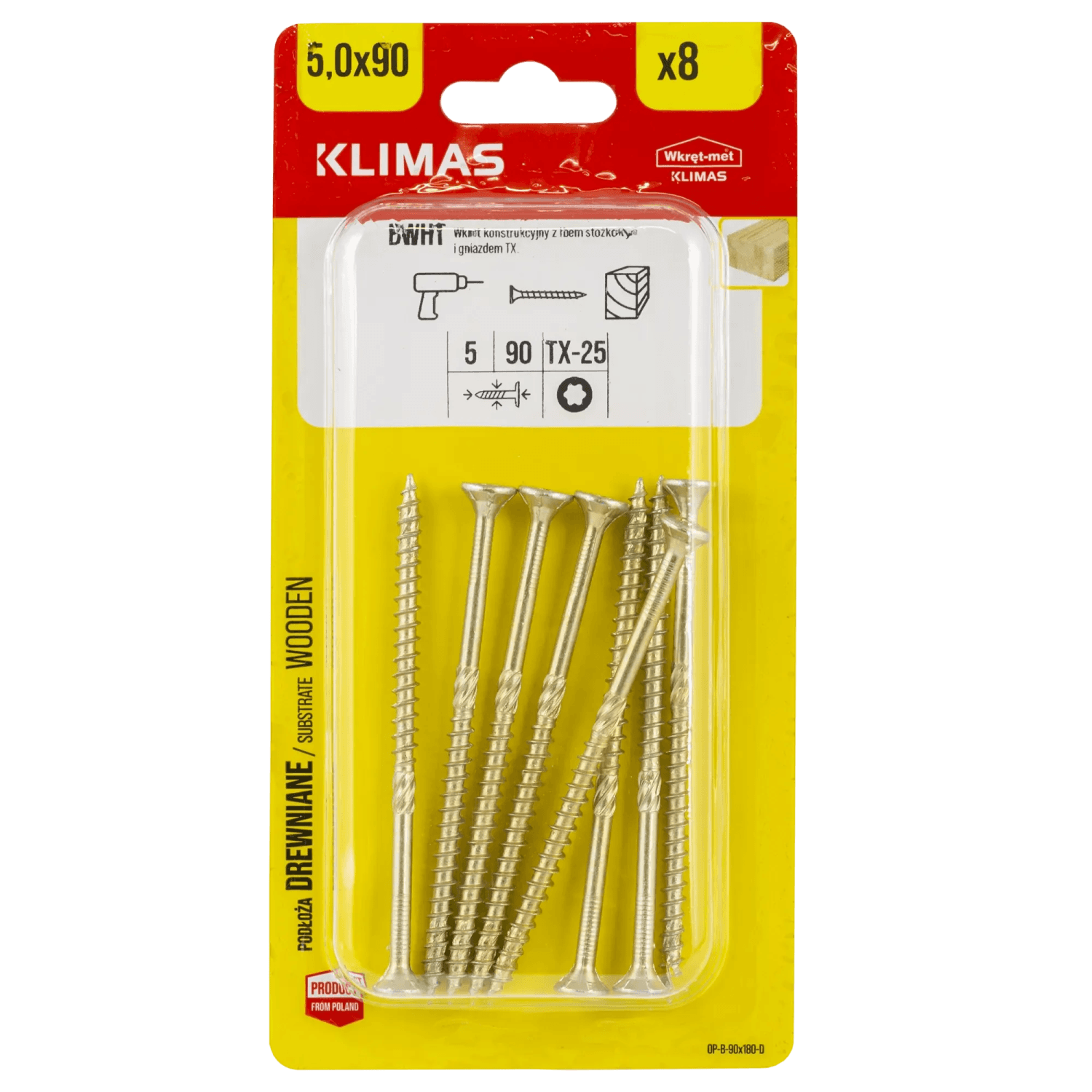Klimas Wkręt konstrukcyjny z łbem stożkowym torx 5x90 mm kupuj w OBI