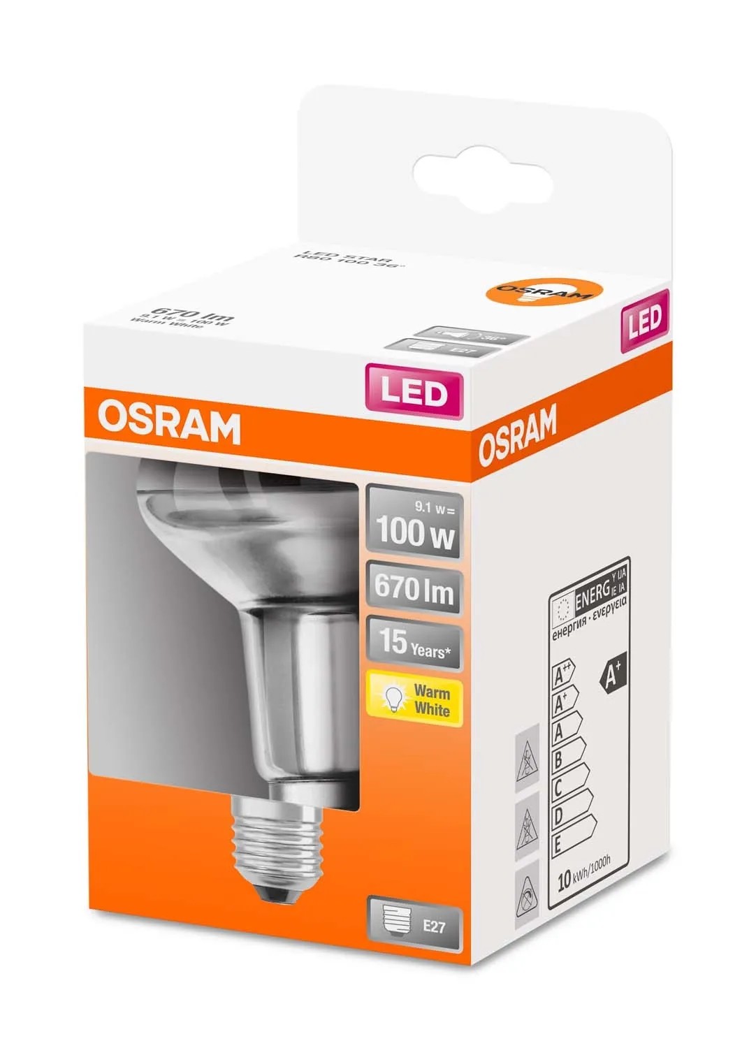 Osram Żarówka LED STAR R80 100 GL 9,1W E27 670 lm 2700K kupuj w OBI