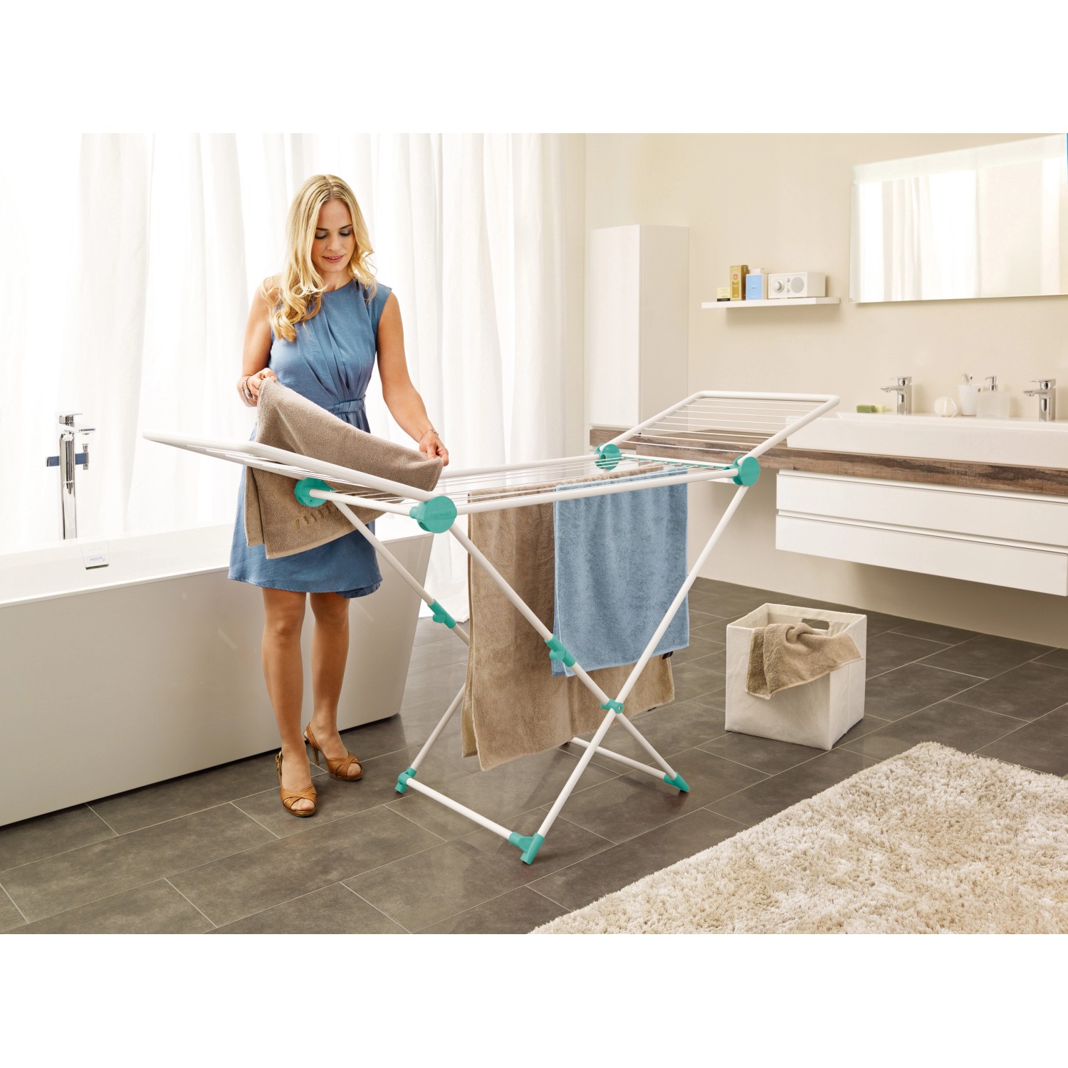 JUWEL Suszarka na pranie SuperDry Maxi 20m miętowa kupuj w OBI