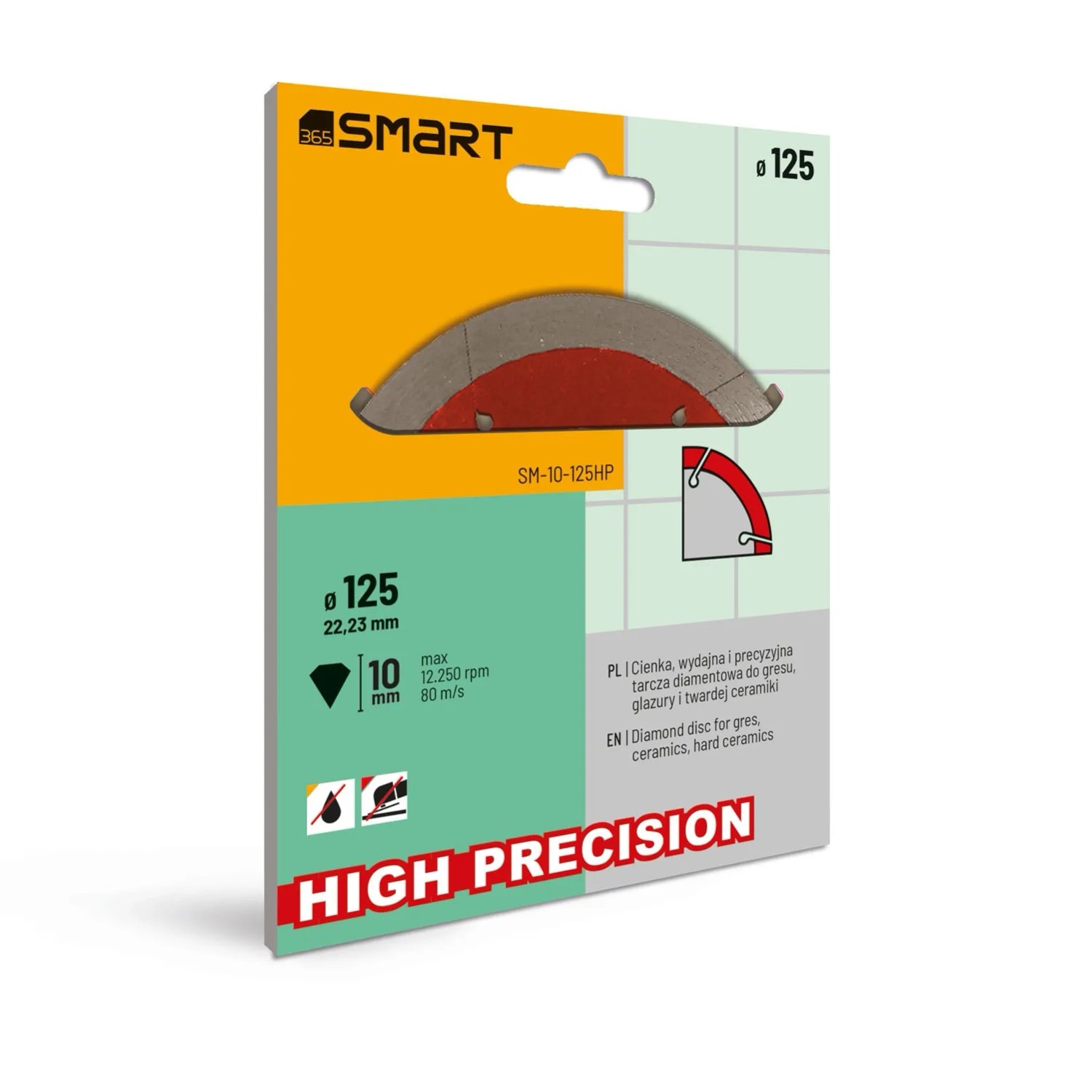 SMART365 Tarcza diamentowa High Precision do ceramiki 125 mm