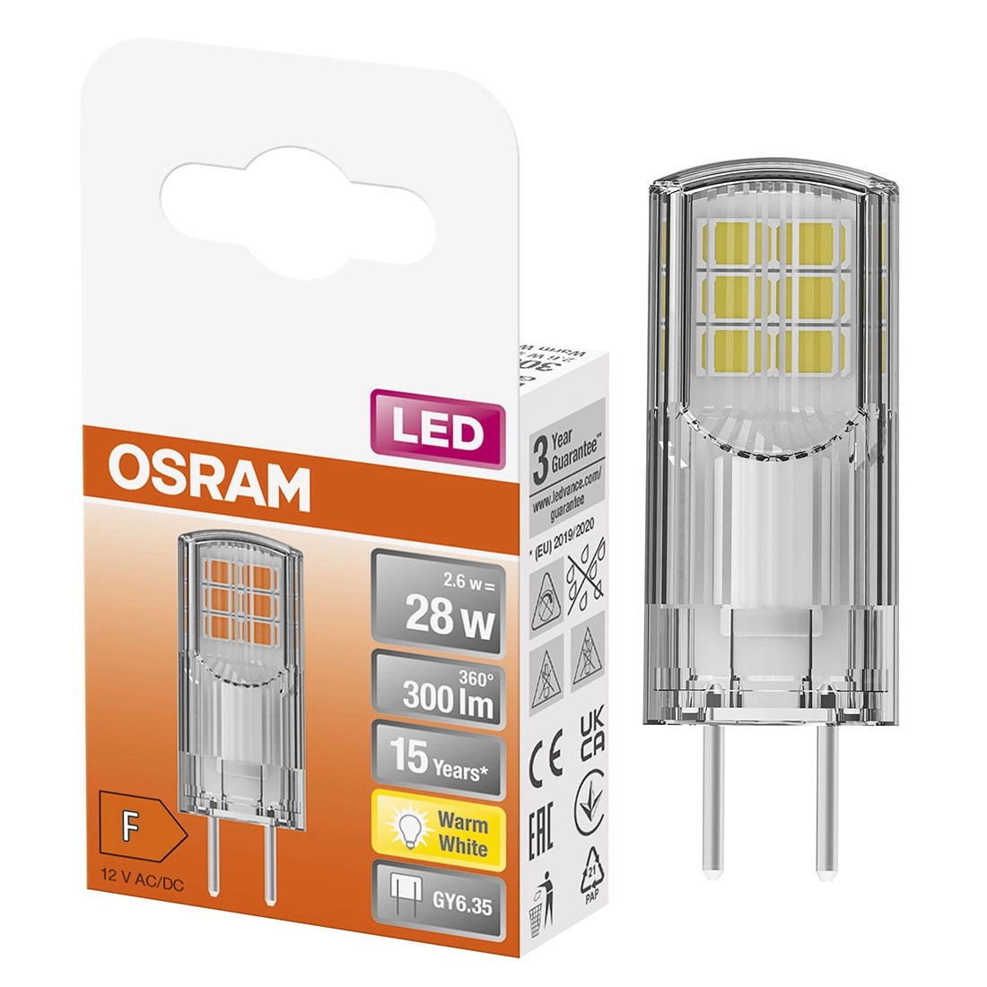 Osram Żarówka LED PIN28 2,6W 300lm 2700K GY6.35 kupuj w OBI