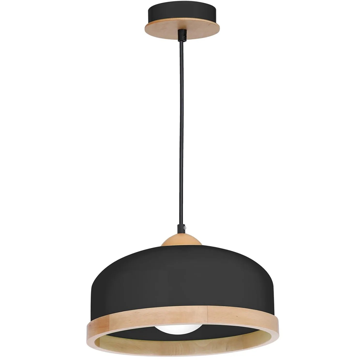 MiLAGRO Lampa wisząca Studio 1x15W LED E27 śr. 32 cm czarna