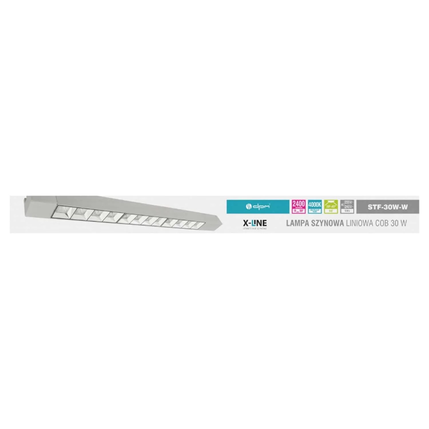 DPM Lampa szynowa LED liniowa X-LINE 30W 4000K 2400lm czarna kupuj w OBI