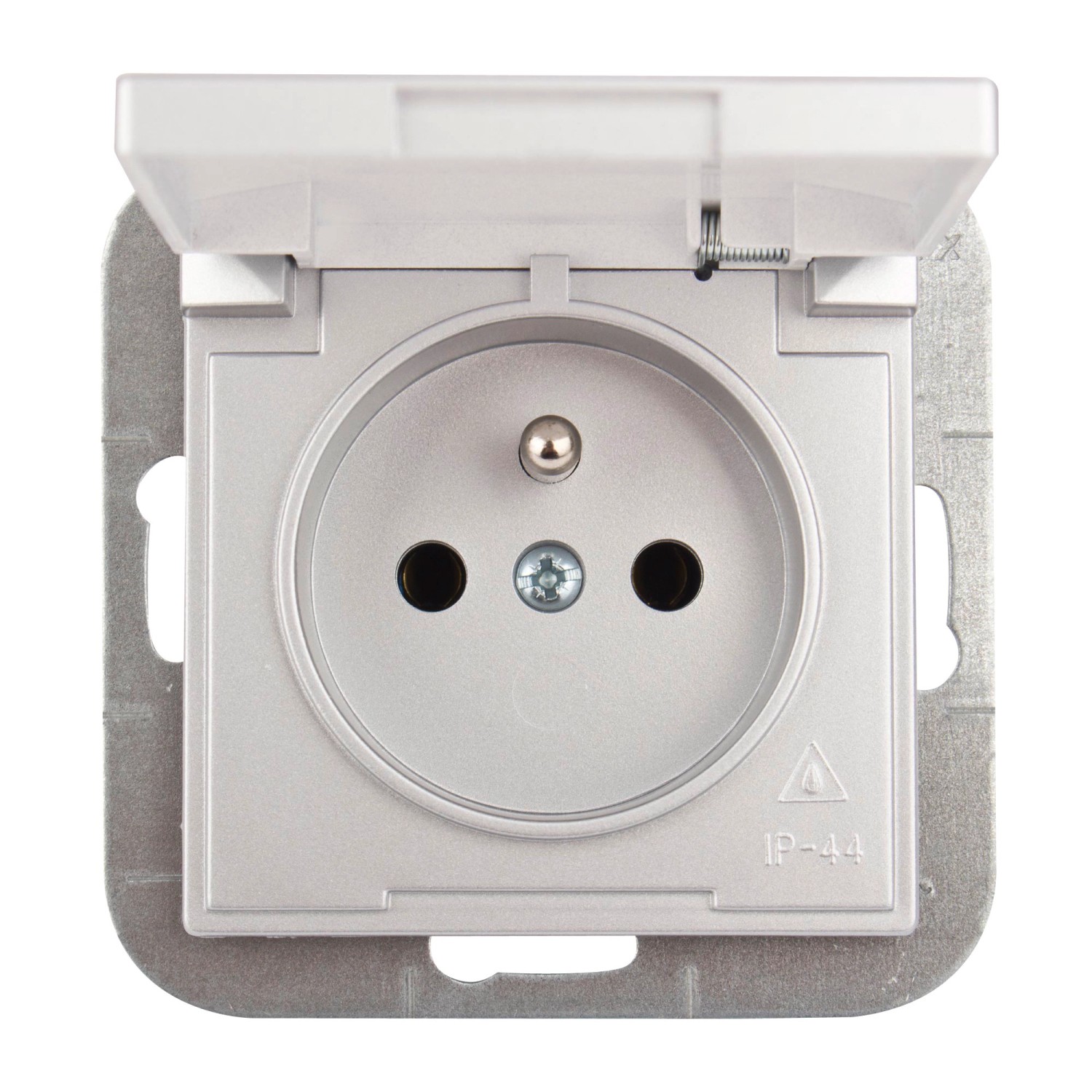 Gniazdo Perła pojedyncze +IP44 srebrny kupuj w OBI