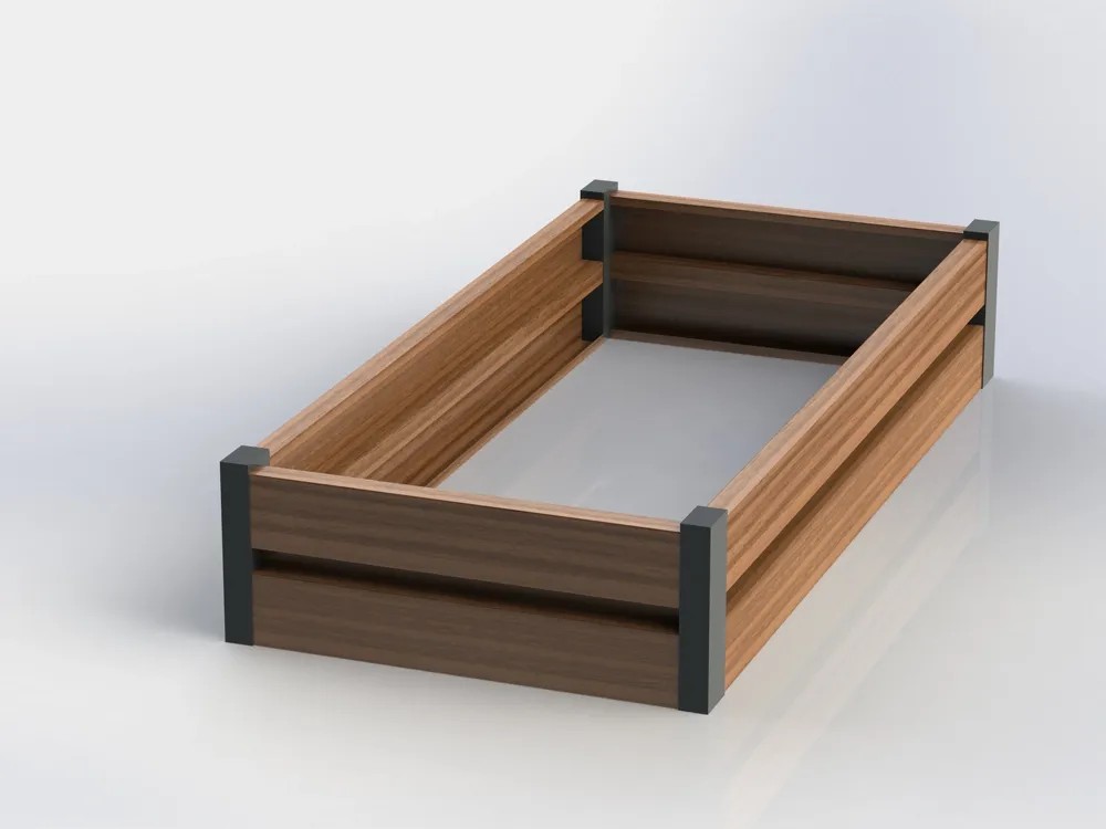 Rabata Warzywna 2-poziomy antracyt 100x50x20 cm kupuj w OBI