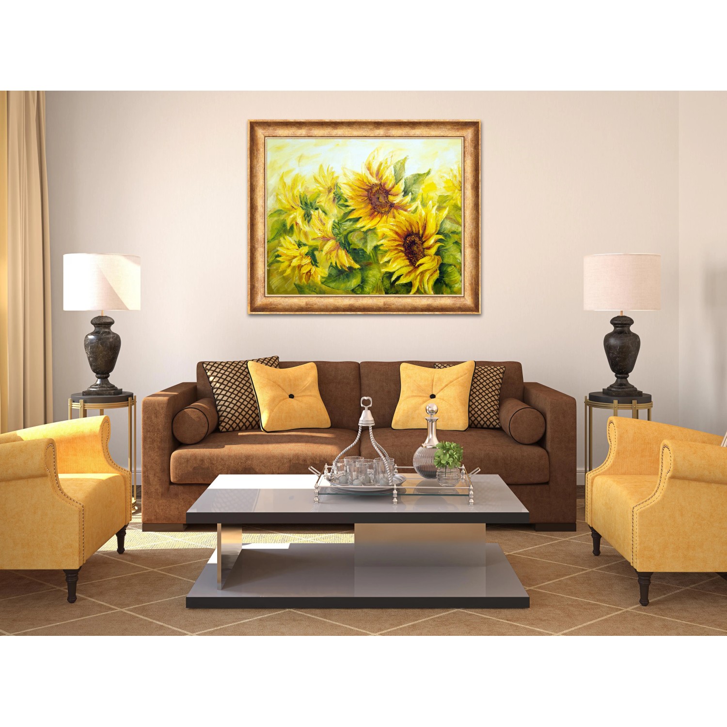 Obraz SŁONECZNIKI 50 cm x 40 cm kupuj w OBI