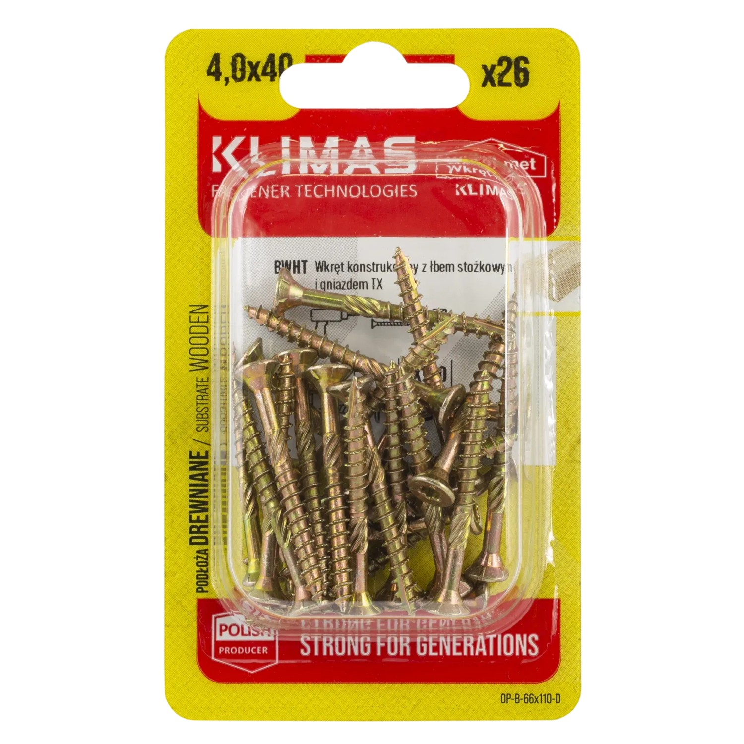 Klimas Wkręt konstrukcyjny z łbem stożkowym torx 4x40 mm kupuj w OBI