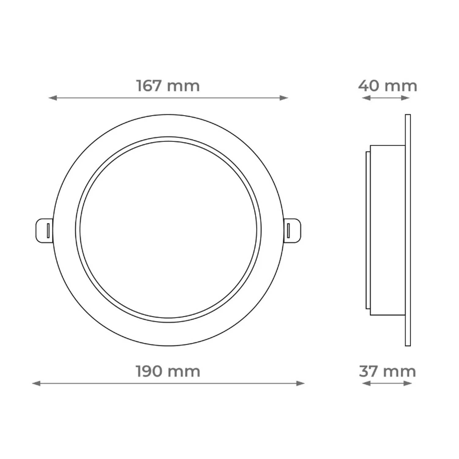 DPM Plafon LED 2w1 18W 3000-4000-6500K 1900lm IP54 śr. 17 cm czarny