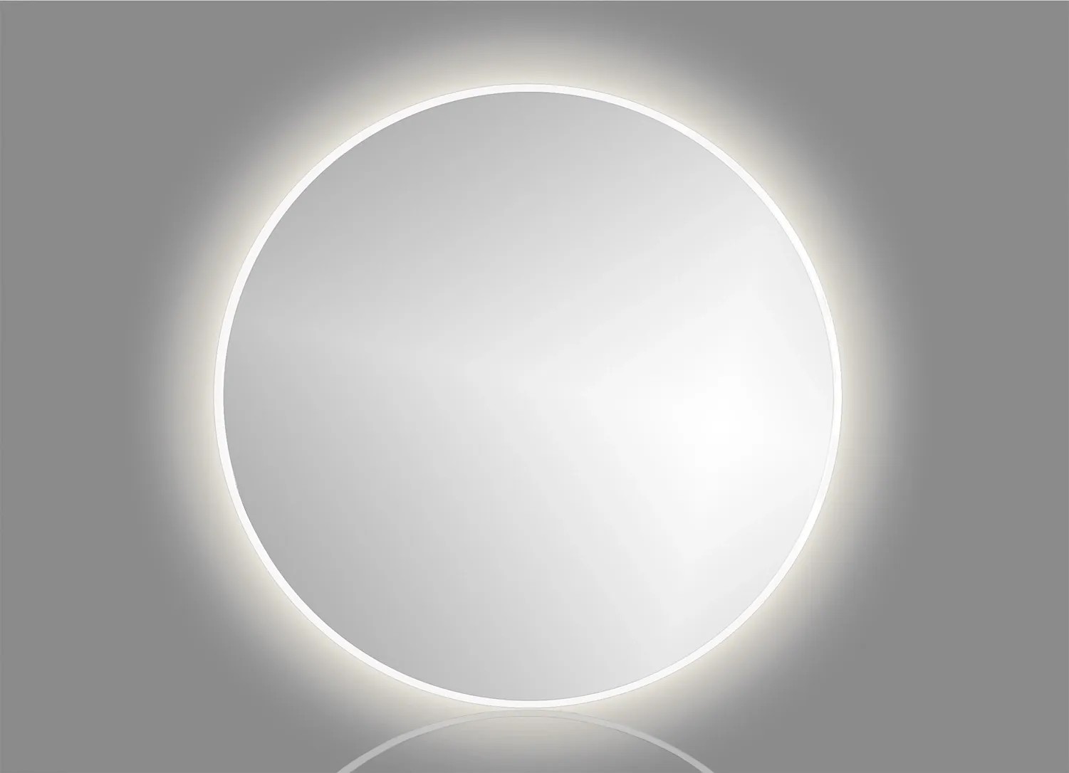 Lustro z LED Round Line biała rama 80 kupuj w OBI