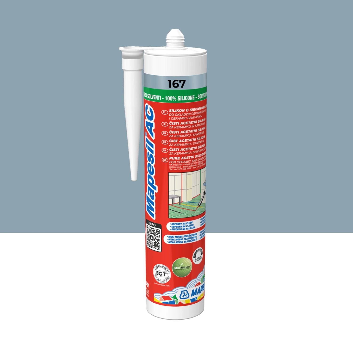 Mapei Silikon Mapesil Ac 167 niebieski avio 310 ml kupuj w OBI