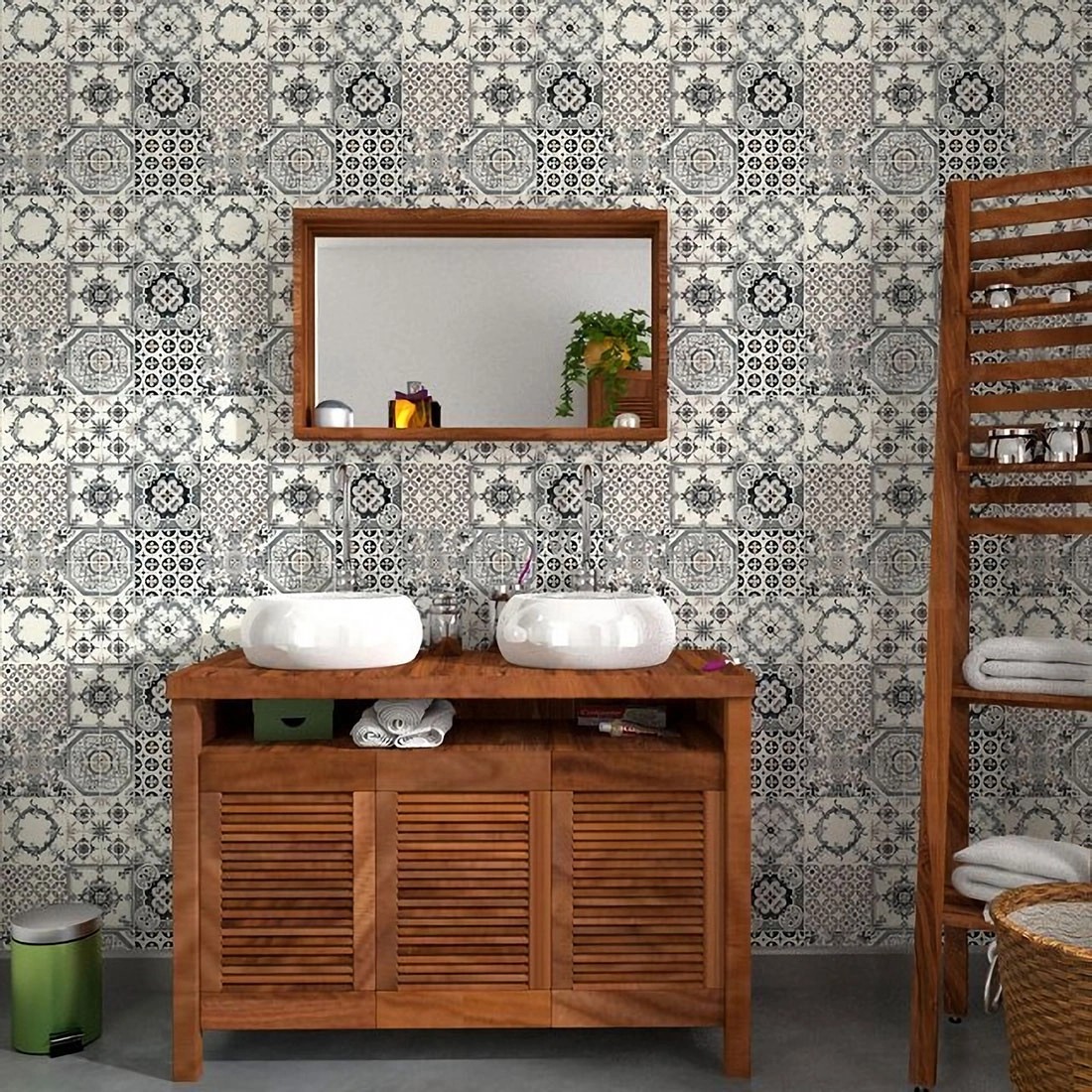 Tapeta winylowa na papierze KAFLE kupuj w OBI