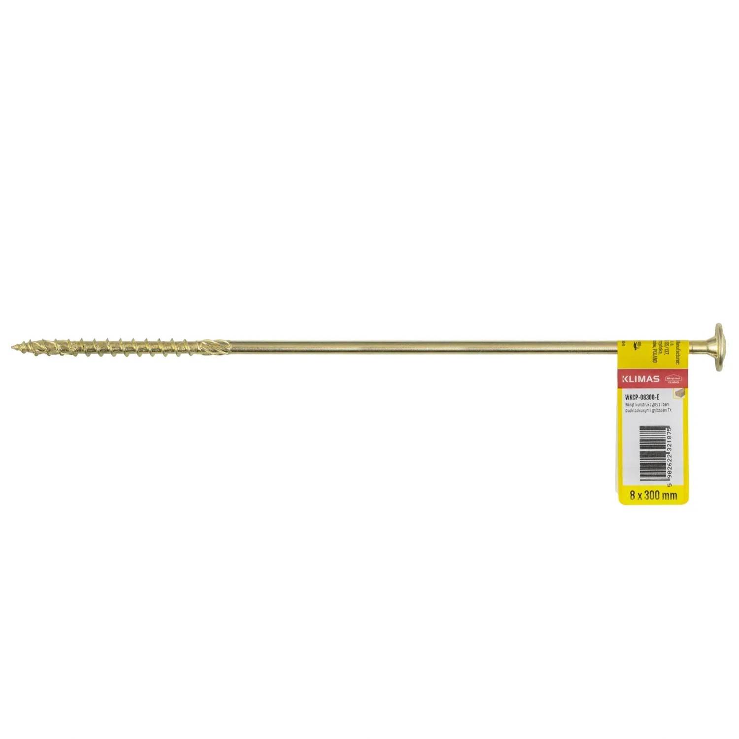 Klimas Wkręt konstrukcyjny z łbem podkładowym 8x300 mm