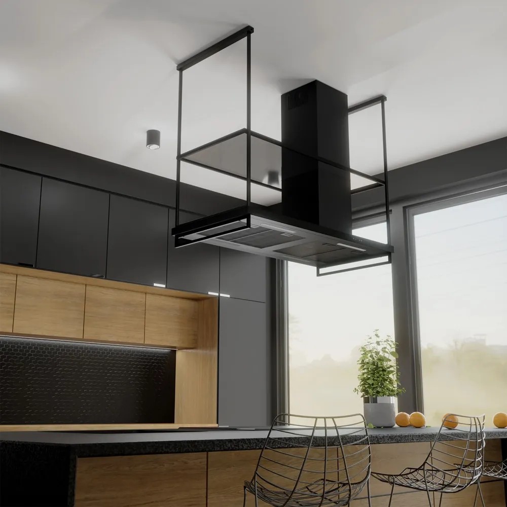 Akpo Okap wyspowy Lungo czarny 120 cm kupuj w OBI